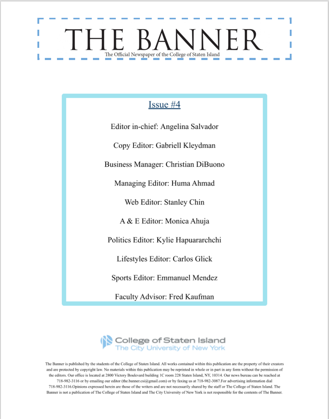 issue-4 – The Banner Newspaper